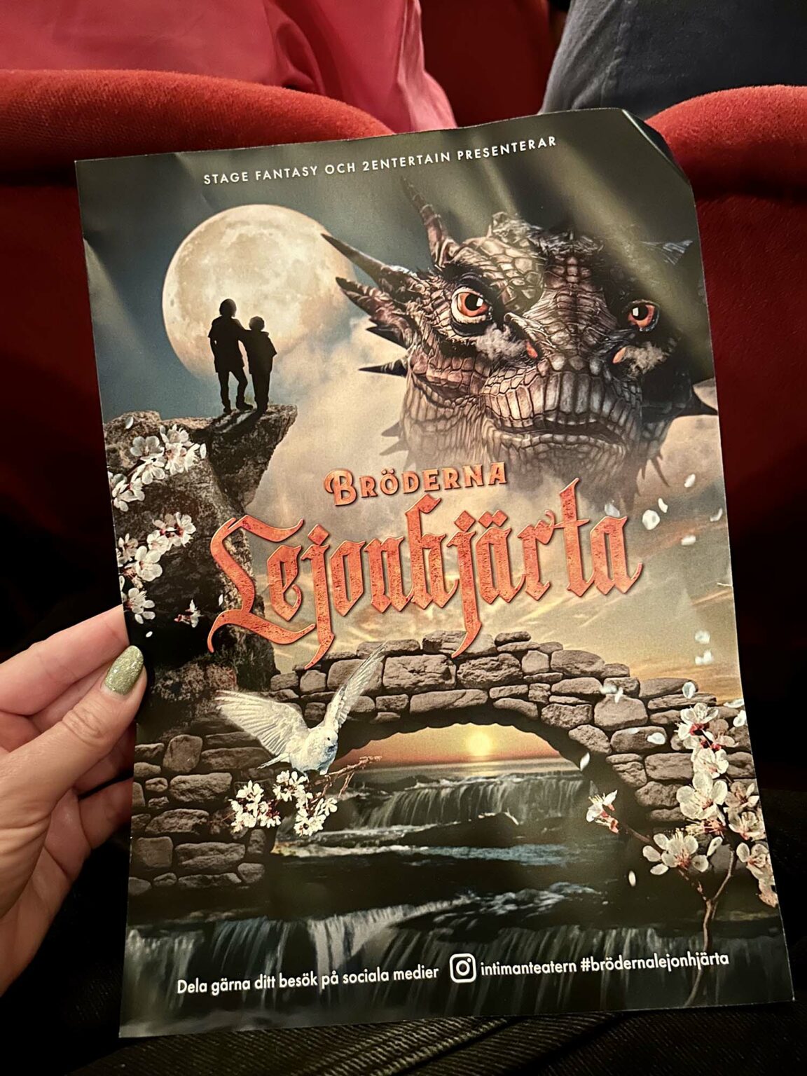 Bröderna Lejonhjärta på Intiman i Stockholm - Barnens Turistguide